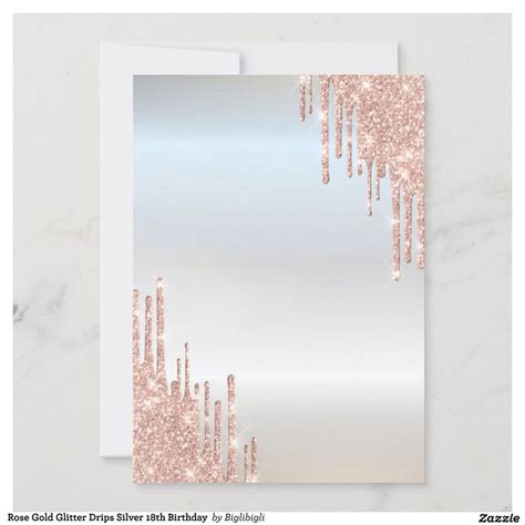 A Card With Pink Glitter Drips On It