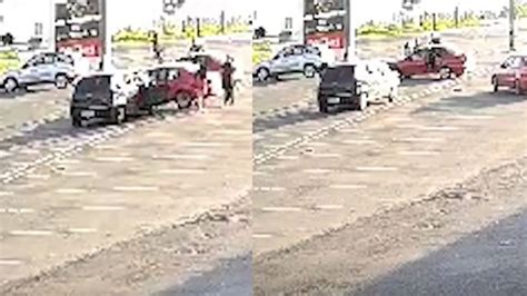 Vídeo mostra momento exato que bombas são deixadas em posto de combustível