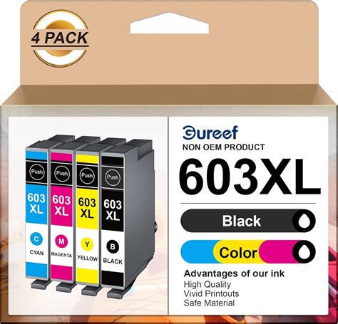 Gureef 603XL Ink Cartridges Multipack Replacement For Epson 603 XL For