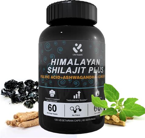 Lite Supply Shilajit Suplemento del Himalaya 60 ácido fúlvico 120