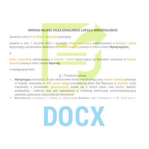 Przykładowa umowa najmu mieszkania Wzór do pobrania w formacie PDF