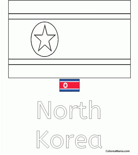 Bandera De Corea Del Norte Para Colorear Dibujos Para Colorear Porn