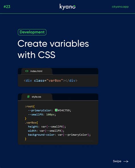 how to create css variables kyano academy