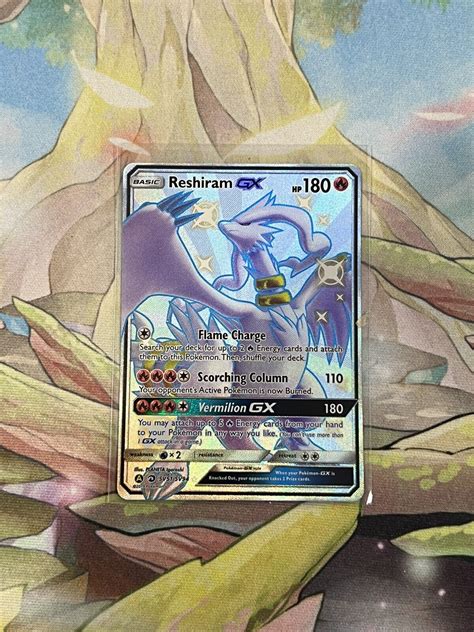 Pokemon Reshiram GX SV51 SV94 Hidden Fates Full Art Ultra Rare Card