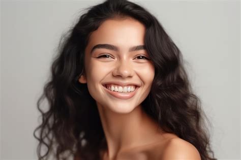Premium Ai Image Smiling Model With Perfect White Teeth Beautiful