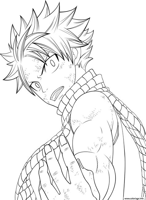Coloriage Natsu 17533 Dessin Fairy Tail à imprimer