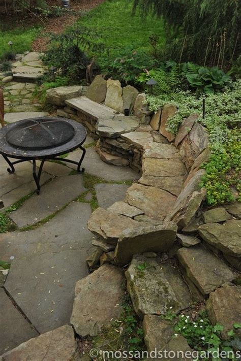 Stone Benches Foter Backyard Landscaping Garden Stones Patio Garden