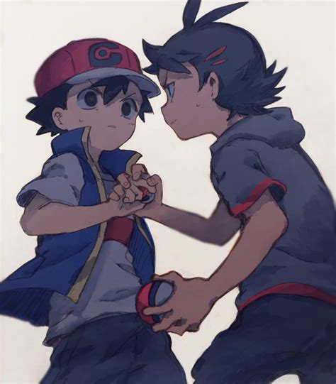 Ash Ketchum And Goh Pokemon And 2 More Drawn By Kurage2535 Danbooru