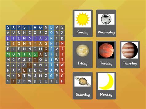 Felix Franzi Days Of The Week Wordsearch
