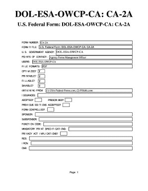 Fillable Online CA 2A US Federal Form Fax Email Print PdfFiller