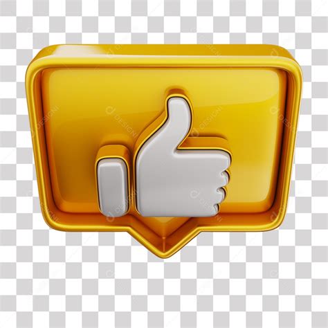 Emoji De Curtida Dourada M O Branca Elemento D Para Composi O Png