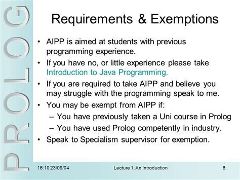 artificial intelligence programming in prolog lecture 1 an introduction 23 09 ppt download