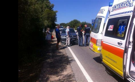 Olbia Scontro Auto Motorino Sulla Sp Un Ferito