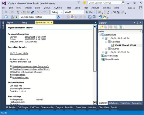 Function Trace Profiler Results Overview AQTime Documentation