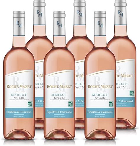 Roche Mazet Merlot Vin Rosé IGP Pays dOc Terra Vitis Lot de