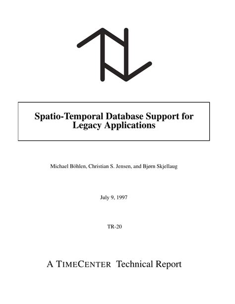 pdf spatio temporal database support for