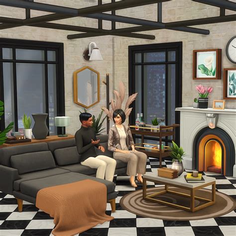 Mid Century Modern Living Room The Sims 4 Rooms Lots CurseForge