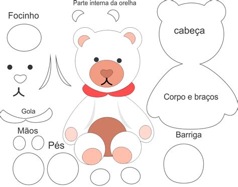 Moldes Para Artesanato Ursinho Molde