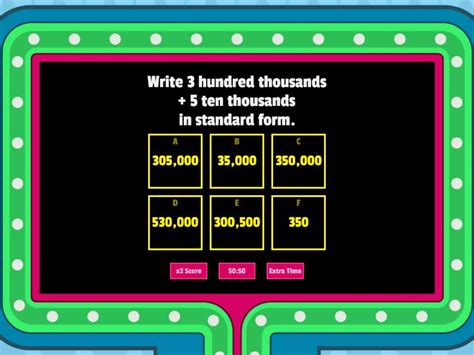 Expanded Notation To Standard Form Gameshow Quiz
