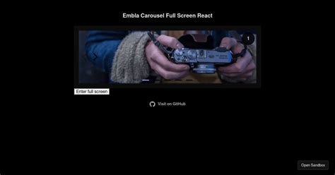 Embla Carousel Full Screen React Codesandbox