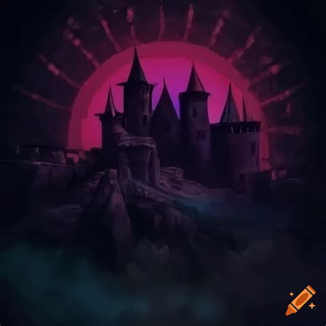 Dark And Mysterious Castle Wall Background On Craiyon