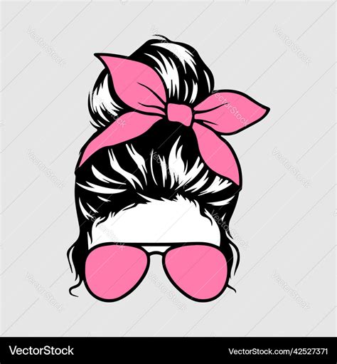 Messy Bun Hair Momlife Svg Cut File Cricut Png Vector 60 OFF