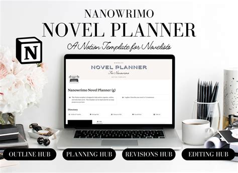 Nanowrimo Novel Planner Notion Template For Writers Novel Planner