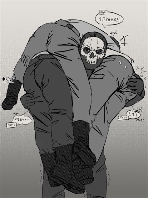 Ghost Soap Captain Price And Gaz Call Of Duty And 1 More Drawn By