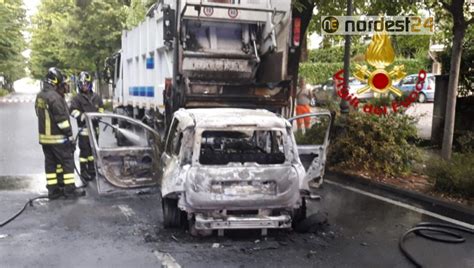 Incidente A Montebelluna Tampona Il Camion Dei Rifiuti E Si Incendia