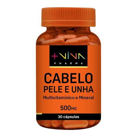 Cabelo Pele e Unha Multivitamínico e Mineral 500mg Mais Viva