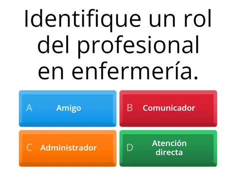 Concurso de preguntas sobre enfermería Cuestionario