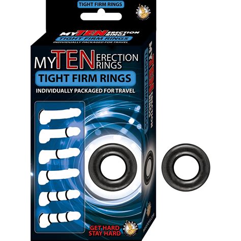 My Ten Erection Rings Tight Firm Rings Black 2693 Nasstoys