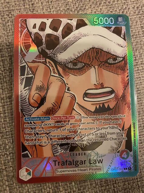 One Piece Tcg Romance Dawn Trafalgar Law Op Super Rare One