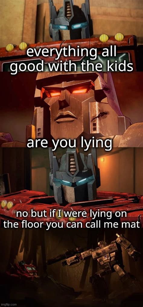 Optimus Prime Dad Joke Netflix Imgflip