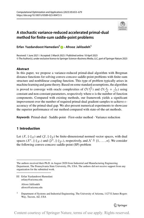 a stochastic variance reduced accelerated primal dual method for finite sum saddle point