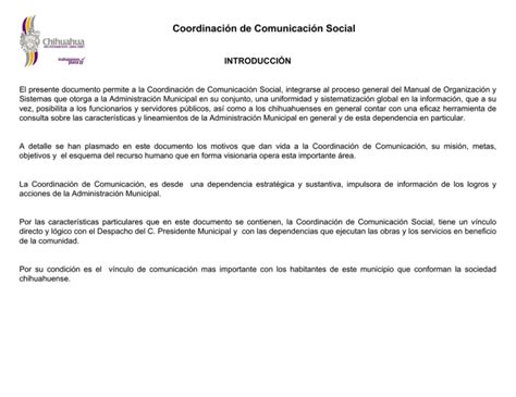 Coordinaci N De Comunicaci N Social