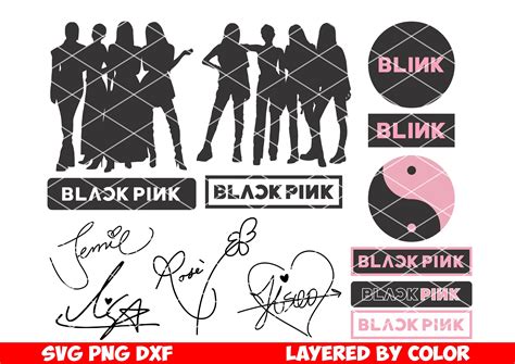 BlackPink SVG Bundle 17 en 1 Kpop capas por color corte Etsy España