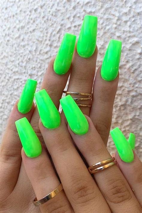 Hottest Spring Nail Colors Green Nails Lime Green Nails Green