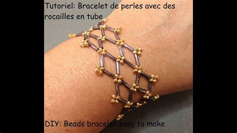 Tutoriel Bracelet En Perles Avec Rocailles En Tube DIY Beads