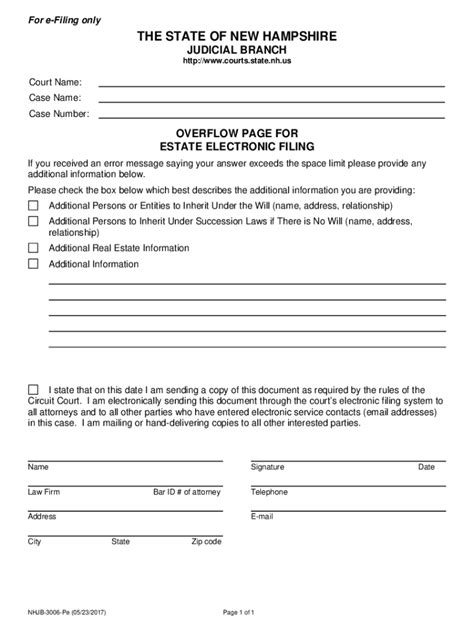 Fillable Online Overflow Page For ET EFiling Fax Email Print PdfFiller