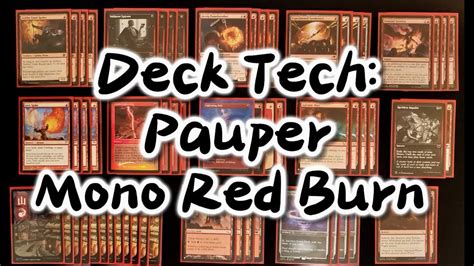 Deck Tech Pauper Mono Red Burn Youtube