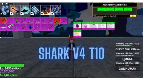 Shark V T Level Godhuman Cdk Soul Guitar Blox Fruits