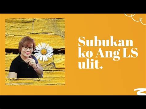 Subukan Ko Mag Ls Ulit Youtube