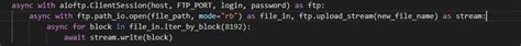 Python Upload File With Aioftp Client Stack Overflow