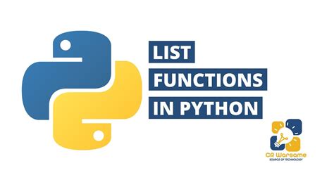 34 List Methods In Python YouTube