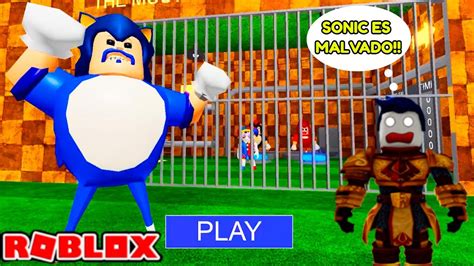 ESCAPA De La PRISION De SONIC POLICIA En Roblox SONIC BARRY S PRISON