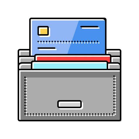 Credit Card Wallet Bank Payment Color Icon Vector Illustration 35454007