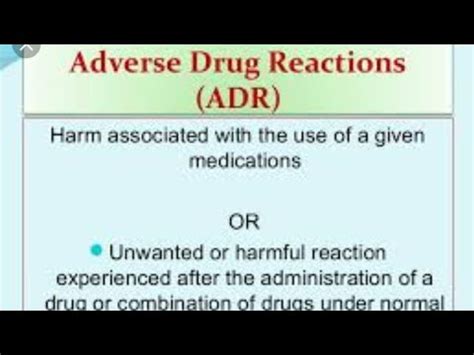 What Is Difference Between Adverse Drug Reaction And Side Effects