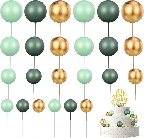 ALTcompluser 25 Stück Tortendeko Geburtstag Kugel Schaum Ball Torten