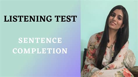 GUIDED LISTENING TEST SERIES SENTENCE COMPLETION STRATEGIES IELTS
